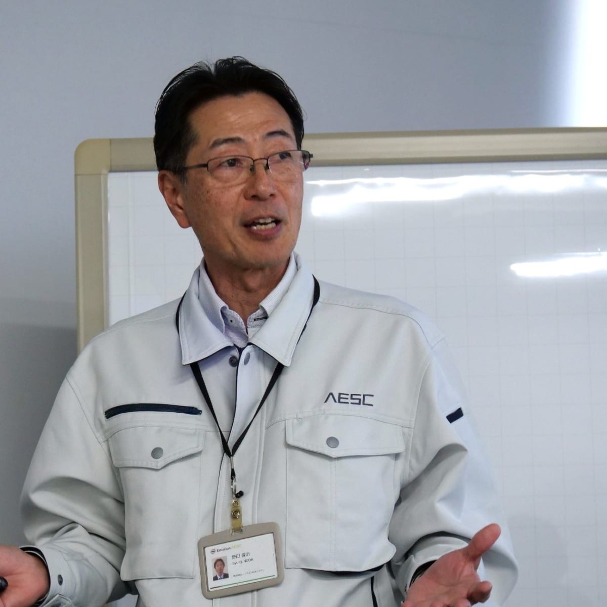 AESCジャパン座間工場にてバッテリー技術と市場動向の勉強会＆パウチセルの生産設備見学 | 日本自動車ジャーナリスト協会